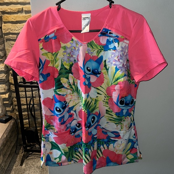 Disney | Tops | Stitch Scrub Top | Poshmark